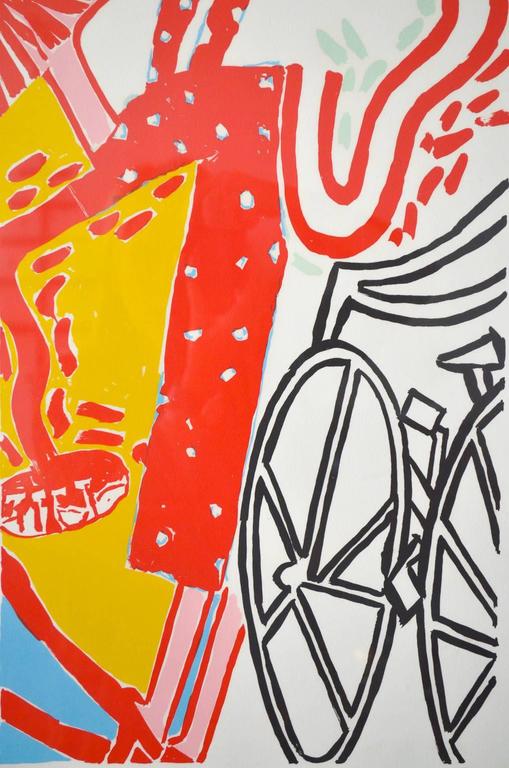 Original Knox Martin 'Woman with Bicycle' Artist Proof at 1stDibs