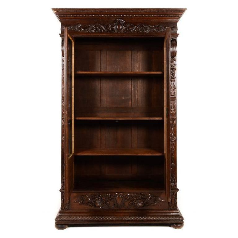 Antique French Renaissance Revival Bookcase Circa 1870 at 1stDibs