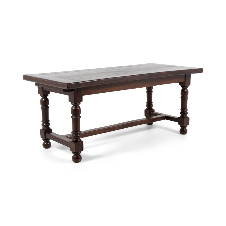 French Solid Oak Farm Table at 1stDibs