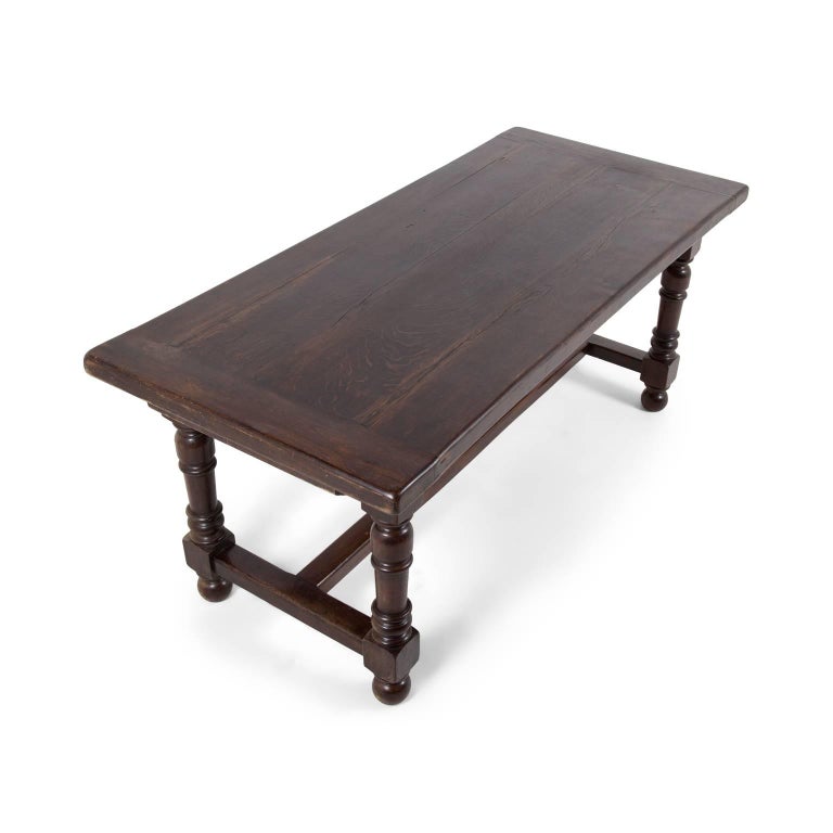 French Solid Oak Farm Table at 1stDibs