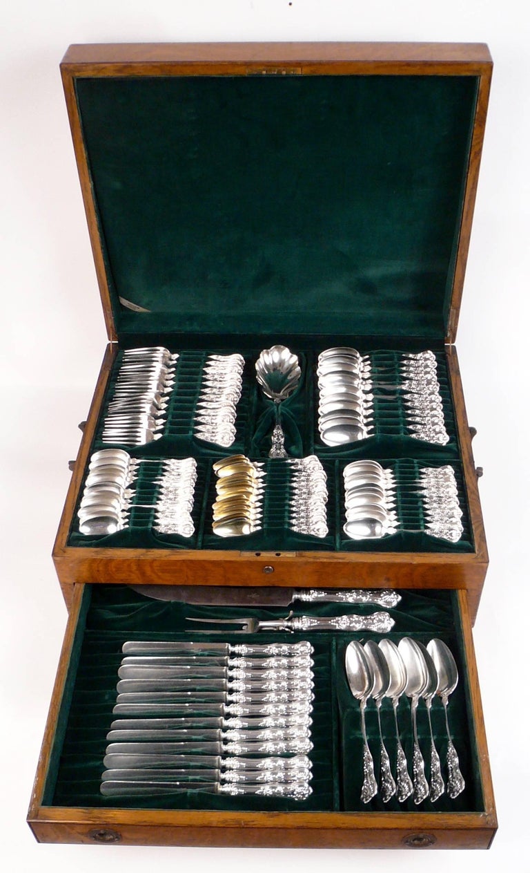 Kings Pattern Sterling Flatware by Wallace in Its Original Fitted Case ...