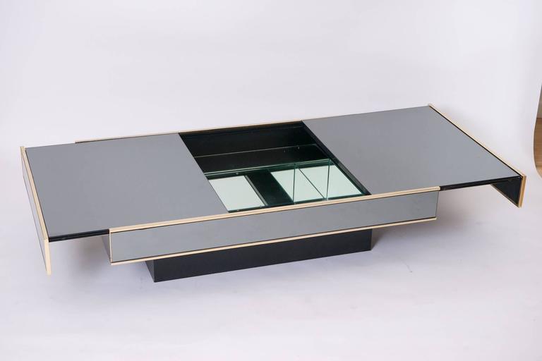Willy Rizzo for Cidue extendable Mirrored Cocktail Table at 1stDibs