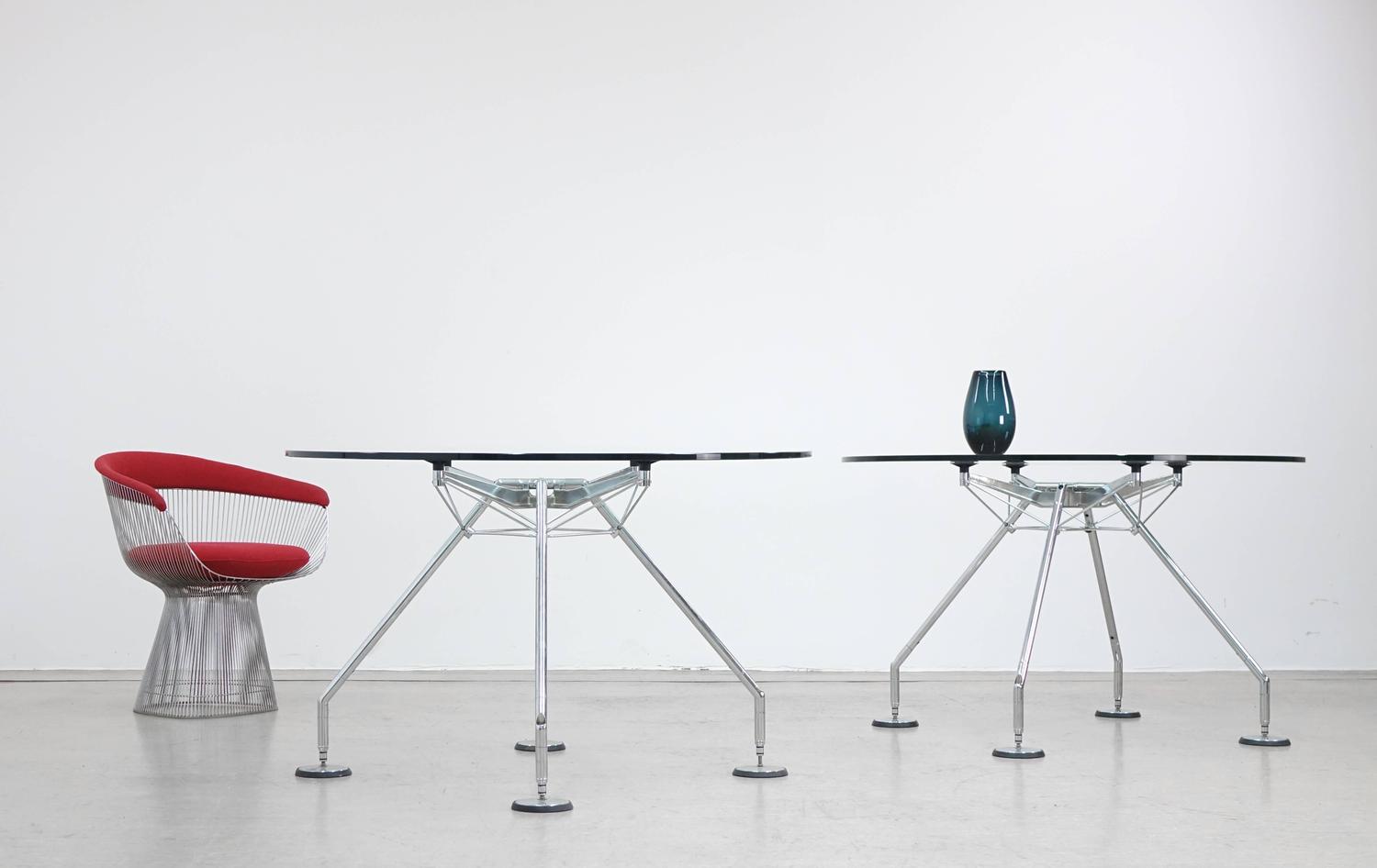 Tecno Sir Norman Foster Nomos Table Glass Office or Dining Table at 1stdibs
