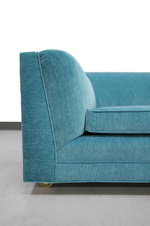 Long and Low Mid-Century Sofa with Rounded Back at 1stDibs