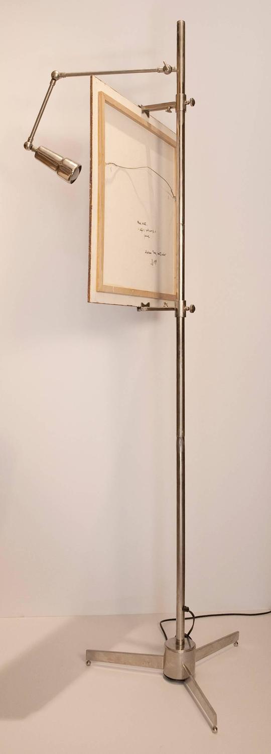 Arredoluce style vintage Chrome Easel Lamp For Sale at 1stdibs
