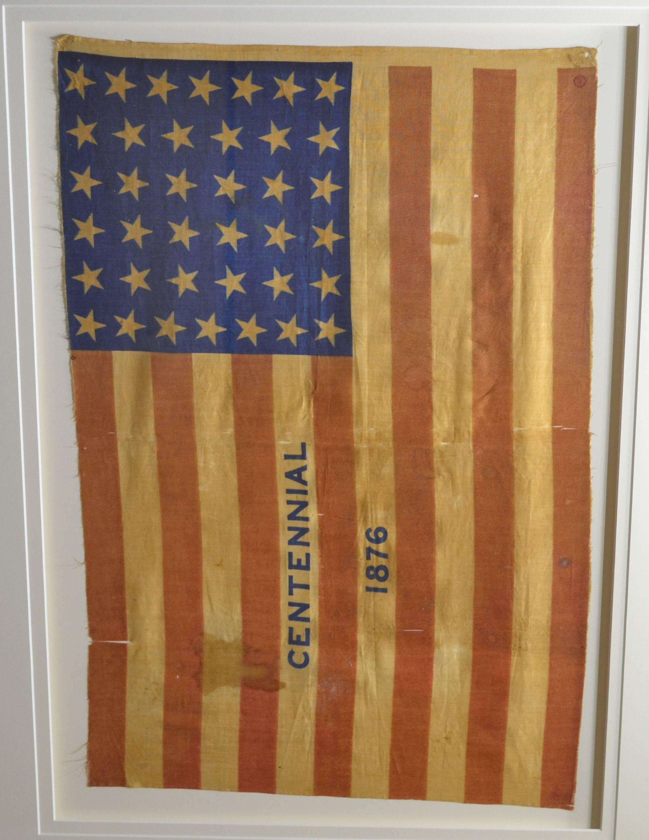 38 Star Centennial Flag, 1876 at 1stDibs