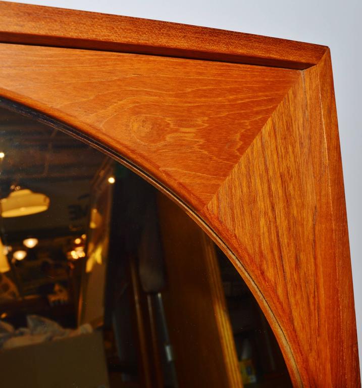 Teak Square Framed Round Mirror, Made in Denmark at 1stDibs | teak ...