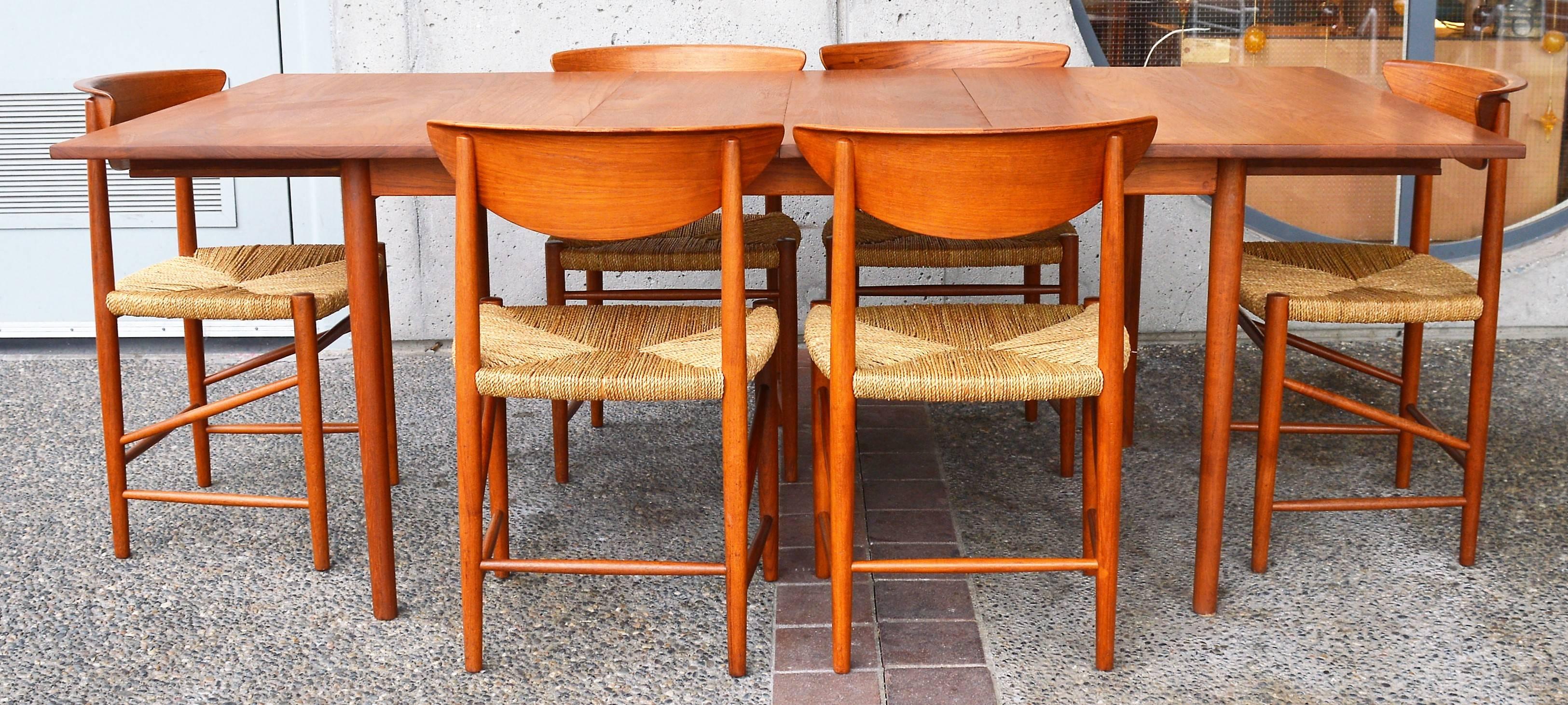 Set of Six Teak Hvidt and Mølgaard Model 316 Dining Chairs with ...