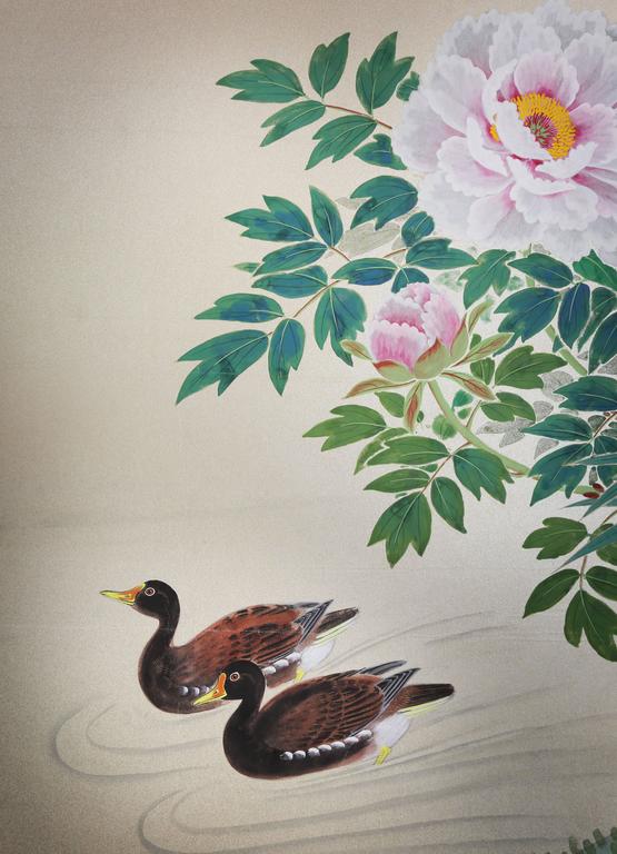 Four Framed Hand-Painted Chinese Wallpaper Panels at 1stDibs