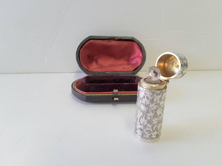 Sterling Silver and Gilt Purse/Pocket Evening Perfume Case in Original ...