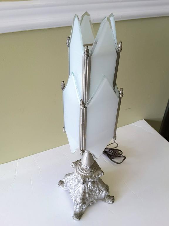 Cathedral Skyscraper Style Lamp with Angel Face Base at 1stDibs