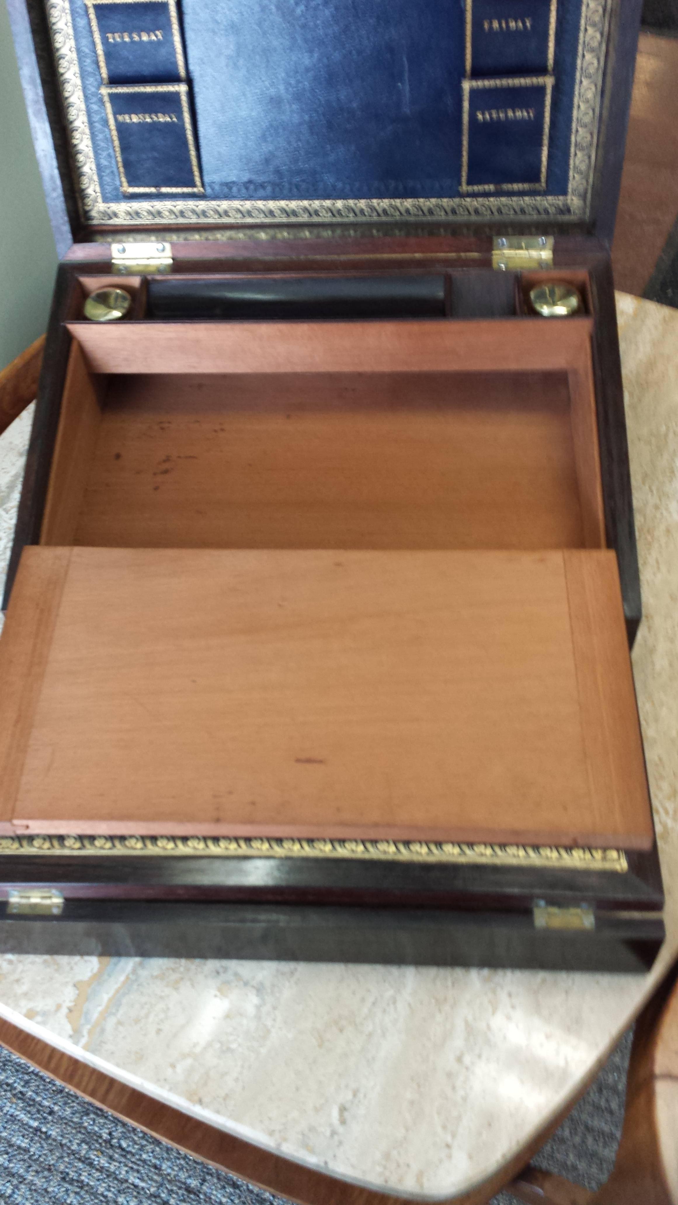 Victorian Rosewood and Mother-of-Pearl Slanted Lap Desk Writing ...