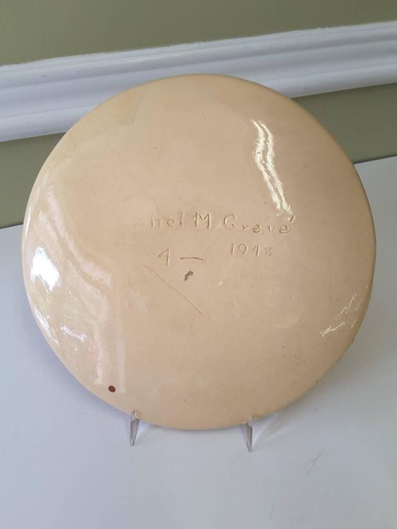 Mid-Century Modern Cubism Redware Rooster Cabinet Plate Dated 4-1948 ...