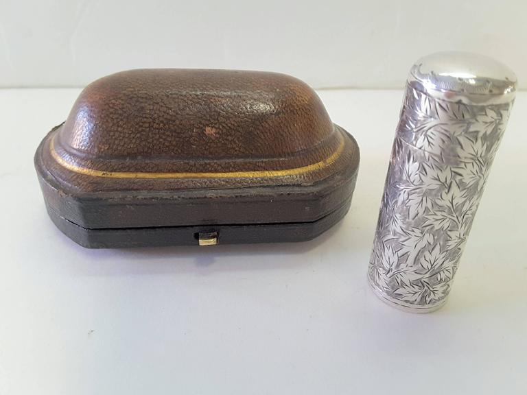 Sterling Silver and Gilt Purse/Pocket Evening Perfume Case in Original ...