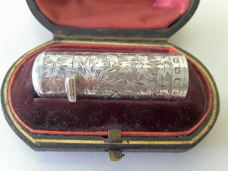 Sterling Silver and Gilt Purse/Pocket Evening Perfume Case in Original ...