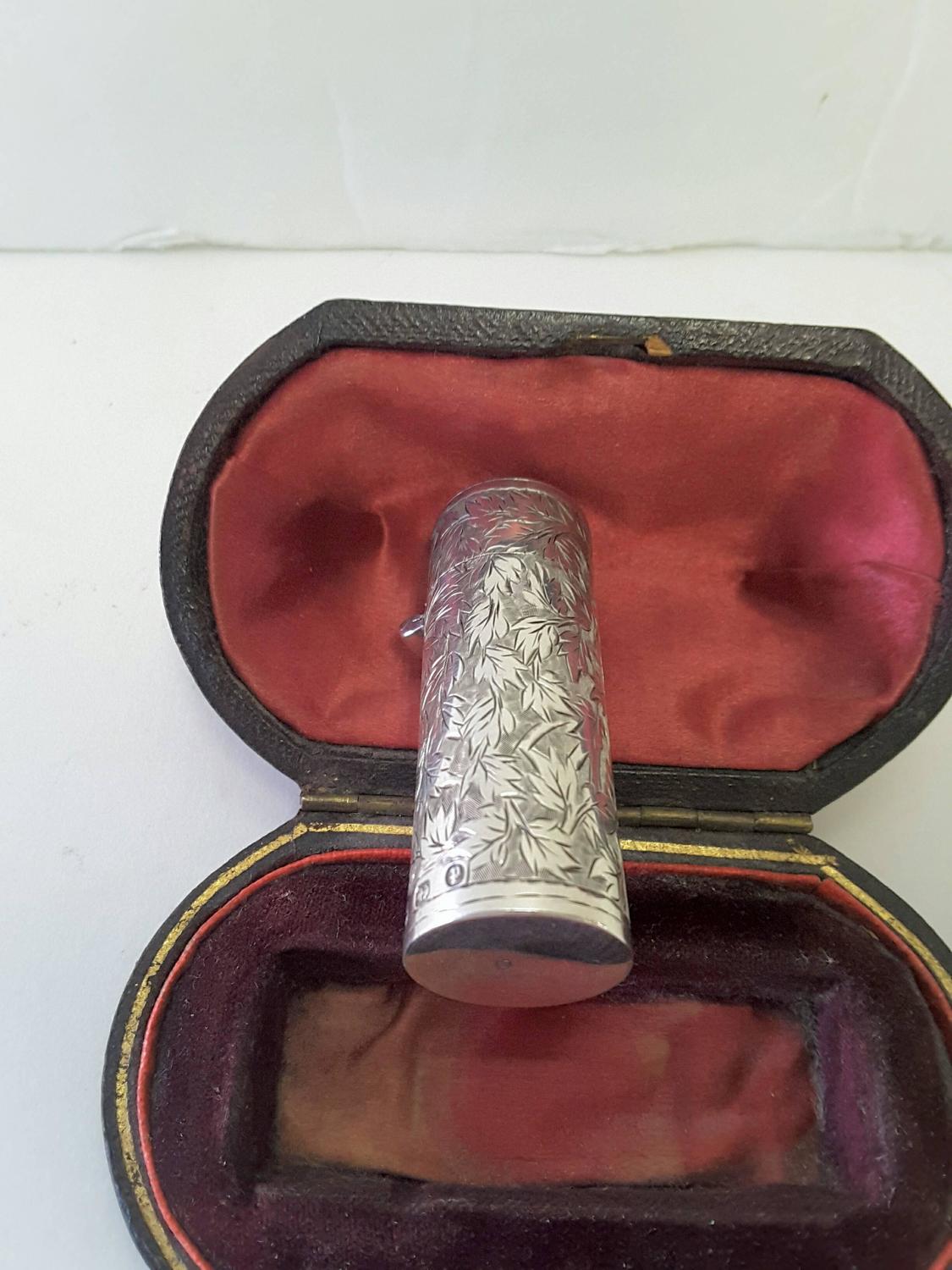 Sterling Silver and Gilt Purse/Pocket Evening Perfume Case in Original ...