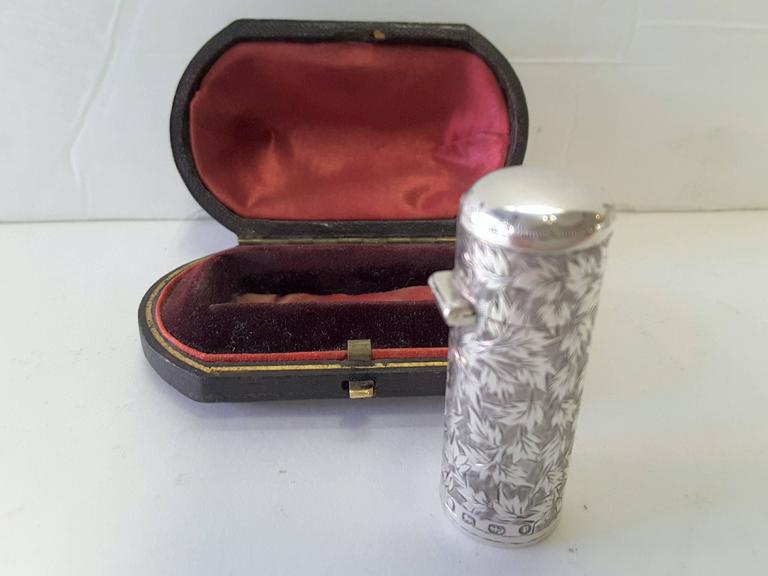 Sterling Silver and Gilt Purse/Pocket Evening Perfume Case in Original ...