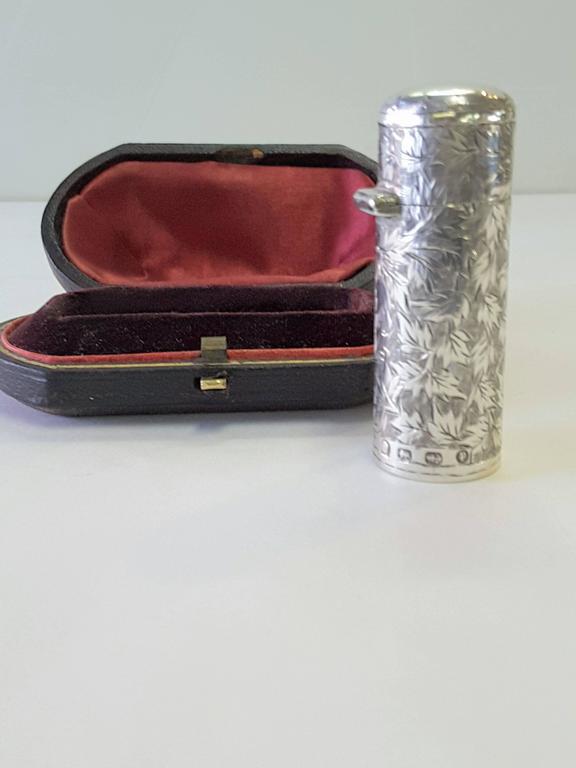 Sterling Silver and Gilt Purse/Pocket Evening Perfume Case in Original ...
