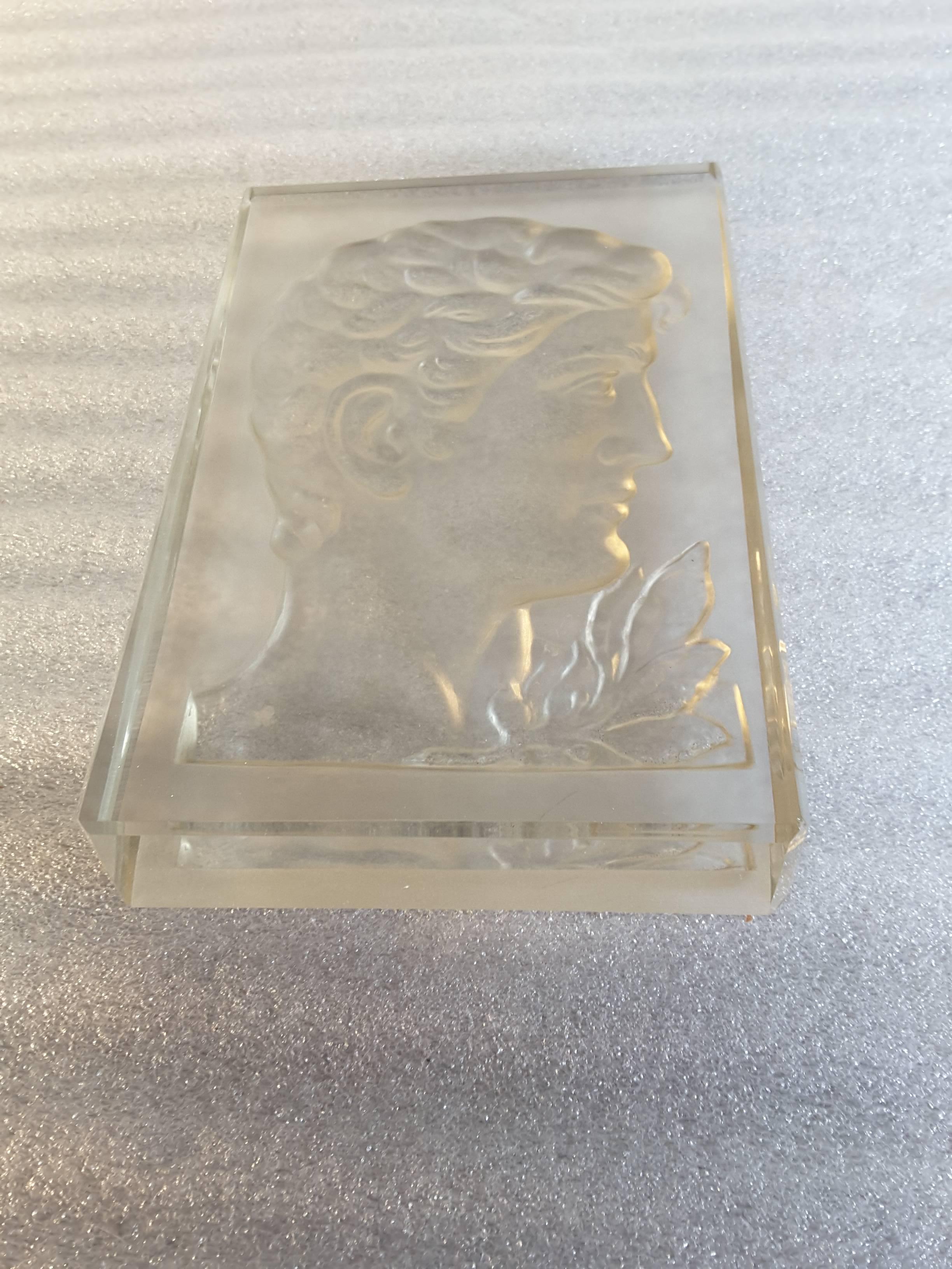 Art Deco Molded Glass Plaque in the Manner of Rudolf Hlousek at 1stDibs