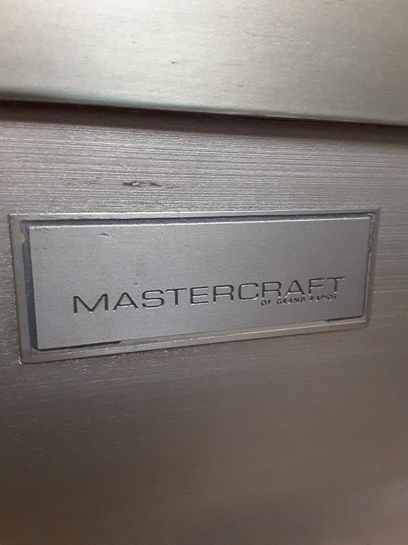 Exceptional Mastercraft Brass, Laminate and Glass Sideboard For Sale at ...