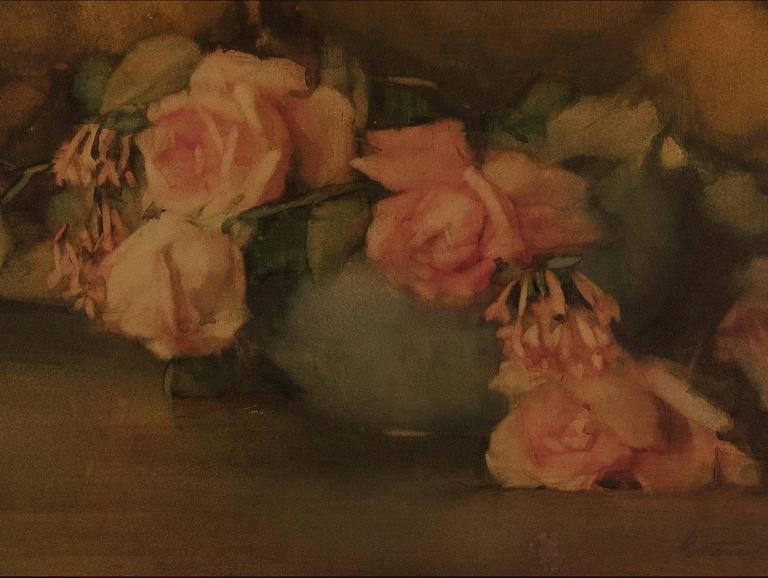 Gertrude a Lambert W/C "Still Life with Roses" For Sale at 1stDibs