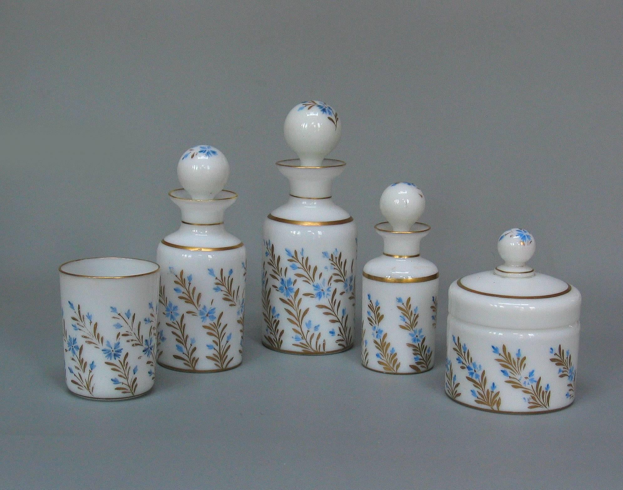 19th Century French Opaline Glass "Service De Nuit" For Sale at 1stDibs