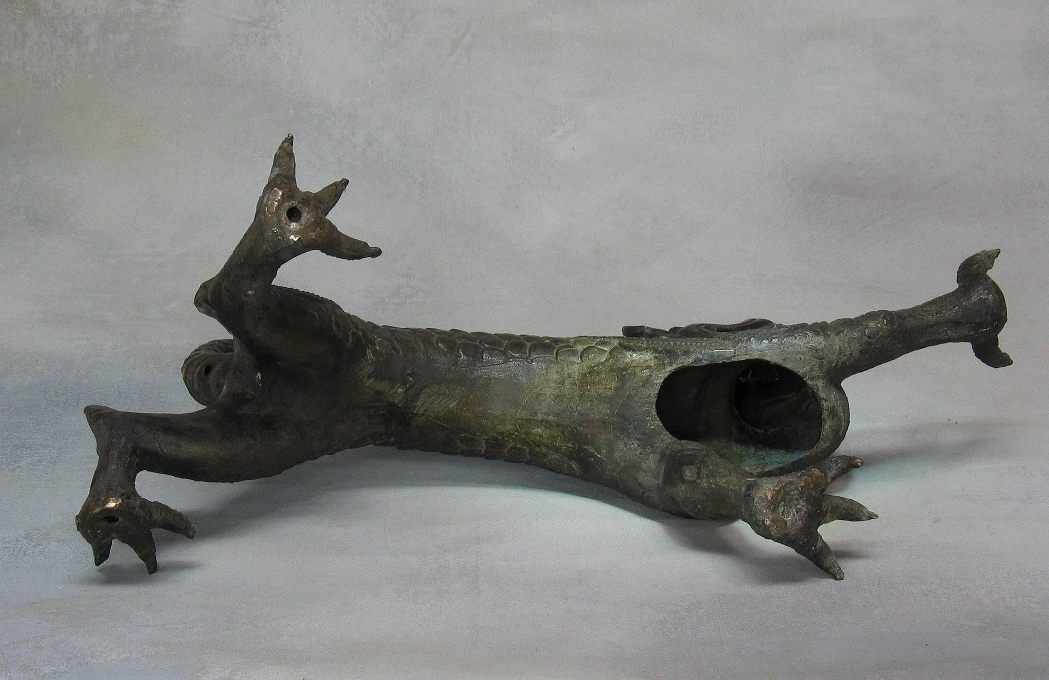 Large and Impressive Chinese Bronze Model of a Mythical Beast "Bixie ...