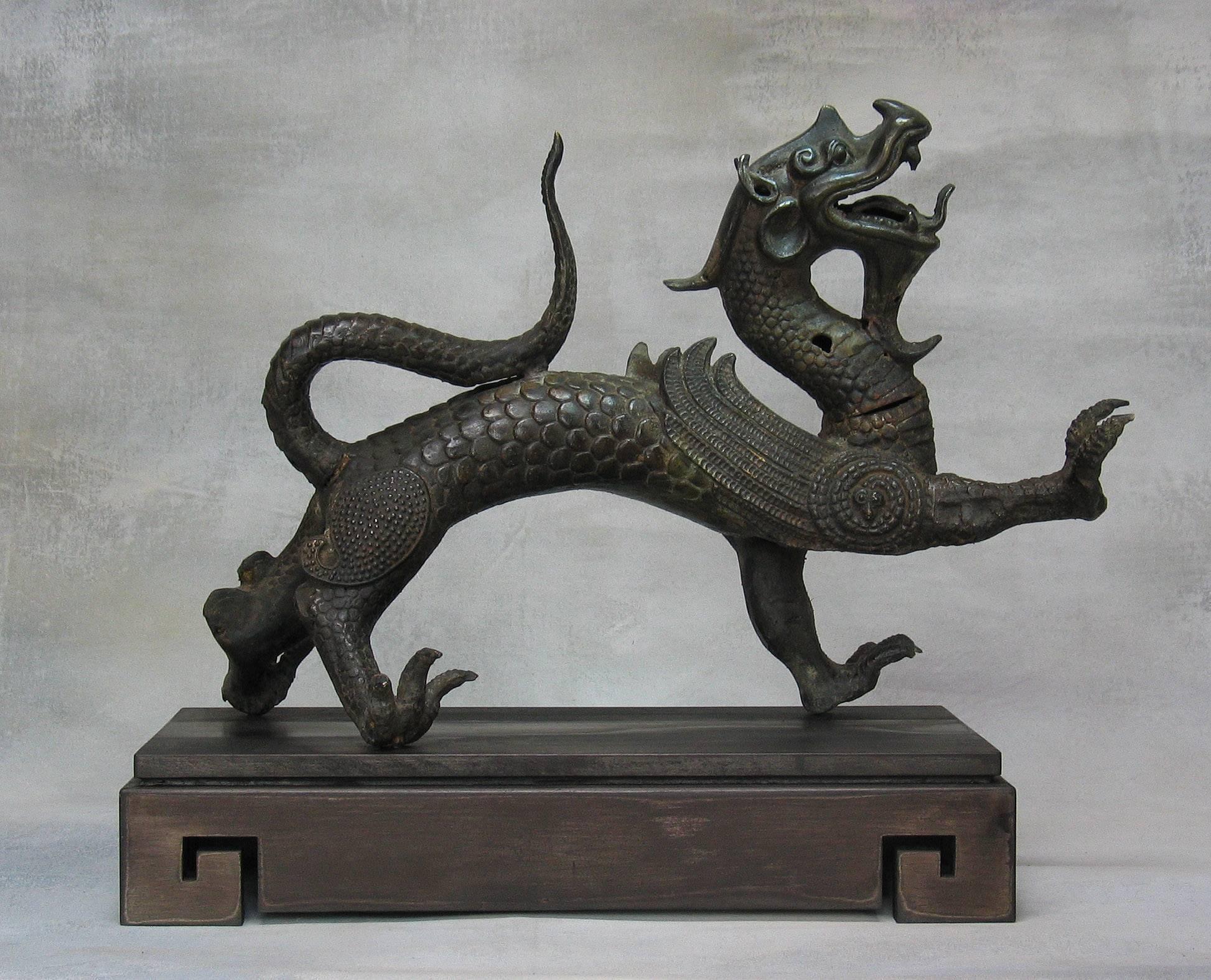 Large and Impressive Chinese Bronze Model of a Mythical Beast "Bixie ...