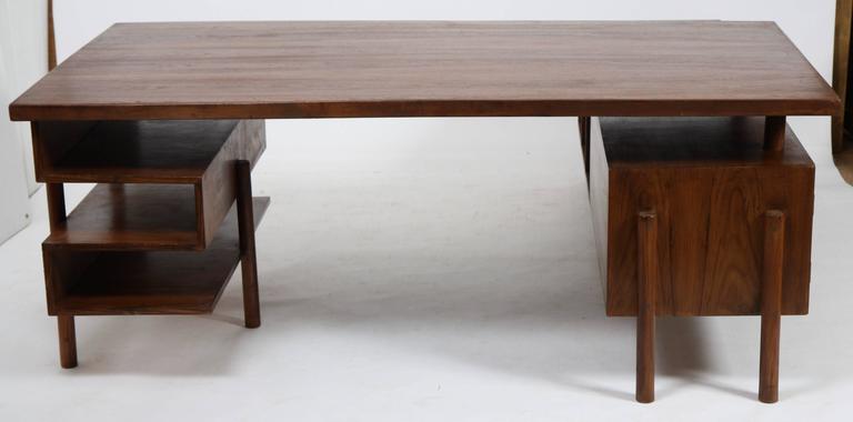 Pierre Jeanneret Rare and Exceptional Administrative Office Desk at 1stDibs
