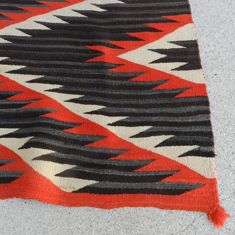 Antique 19th Century Navajo Eyedazzler Moki Blanket at 1stDibs