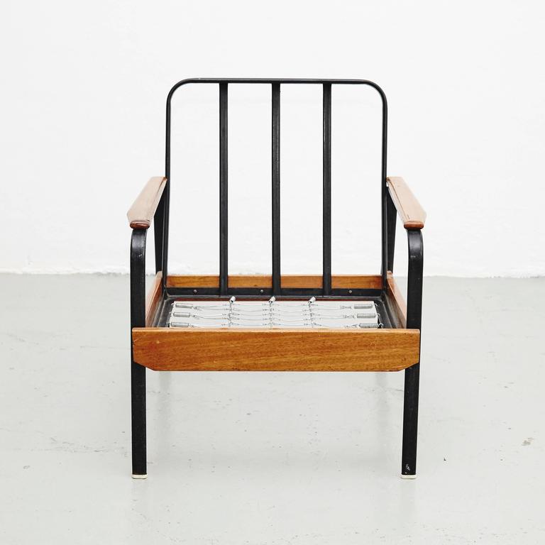 Pair of French Easy Chairs after Jean Prouve For Sale at 1stDibs