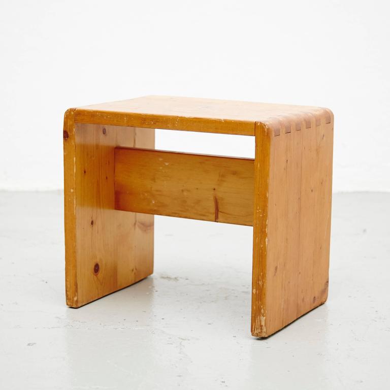 Set of Four Charlotte Perriand Stool for Les Arcs For Sale at 1stDibs