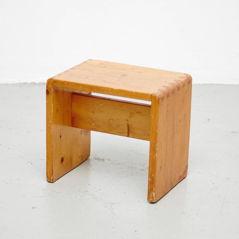 Set of Four Charlotte Perriand Stool for Les Arcs For Sale at 1stDibs