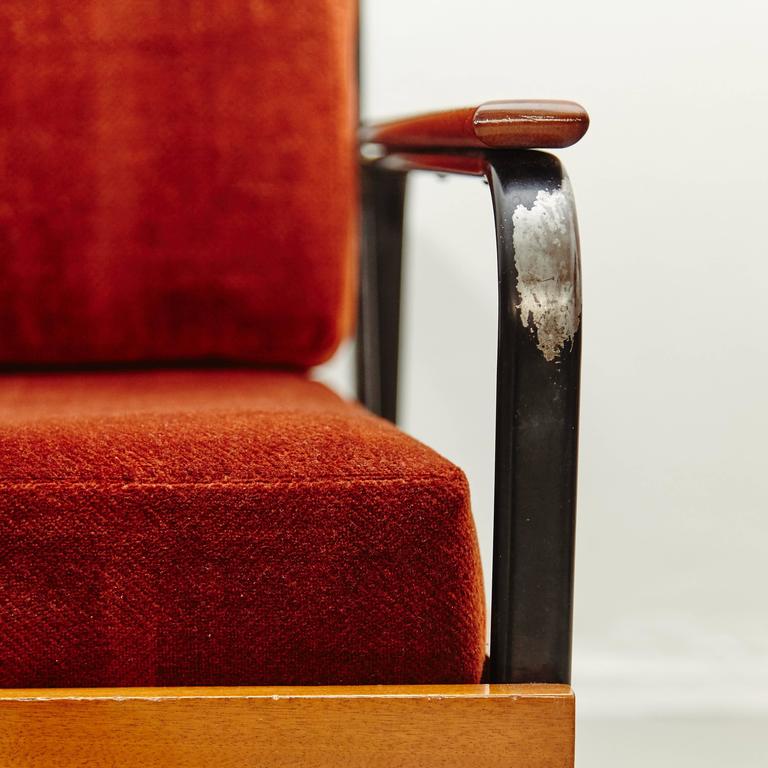 Pair of Mid Century Modern French Easy Chairs after Jean Prouve, circa ...