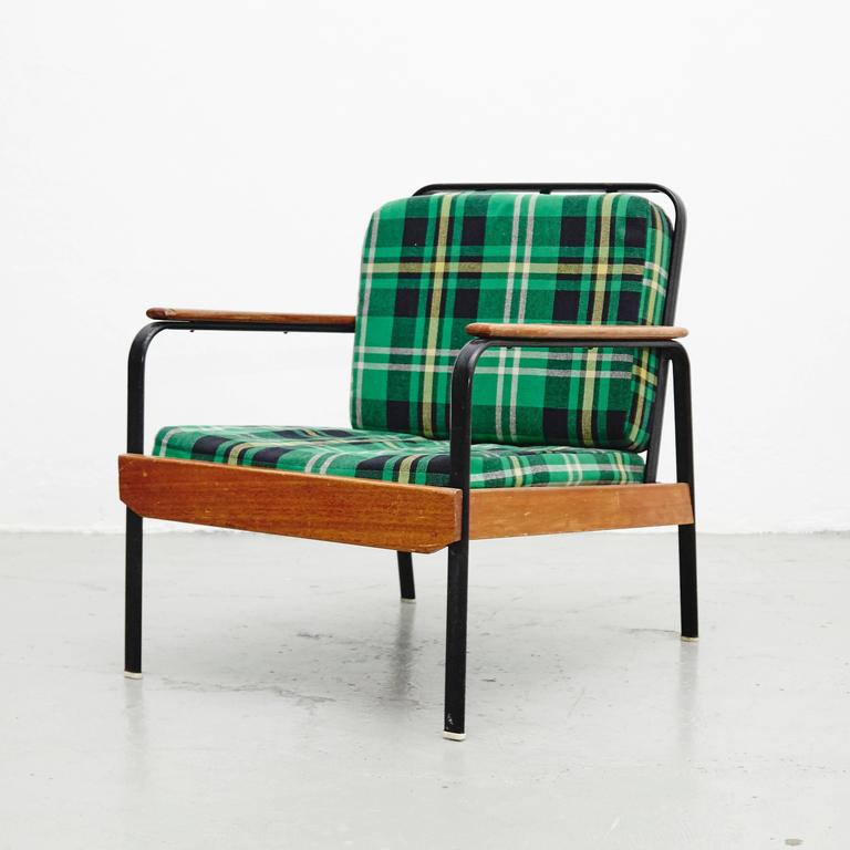 Pair of French Easy Chairs after Jean Prouve For Sale at 1stDibs