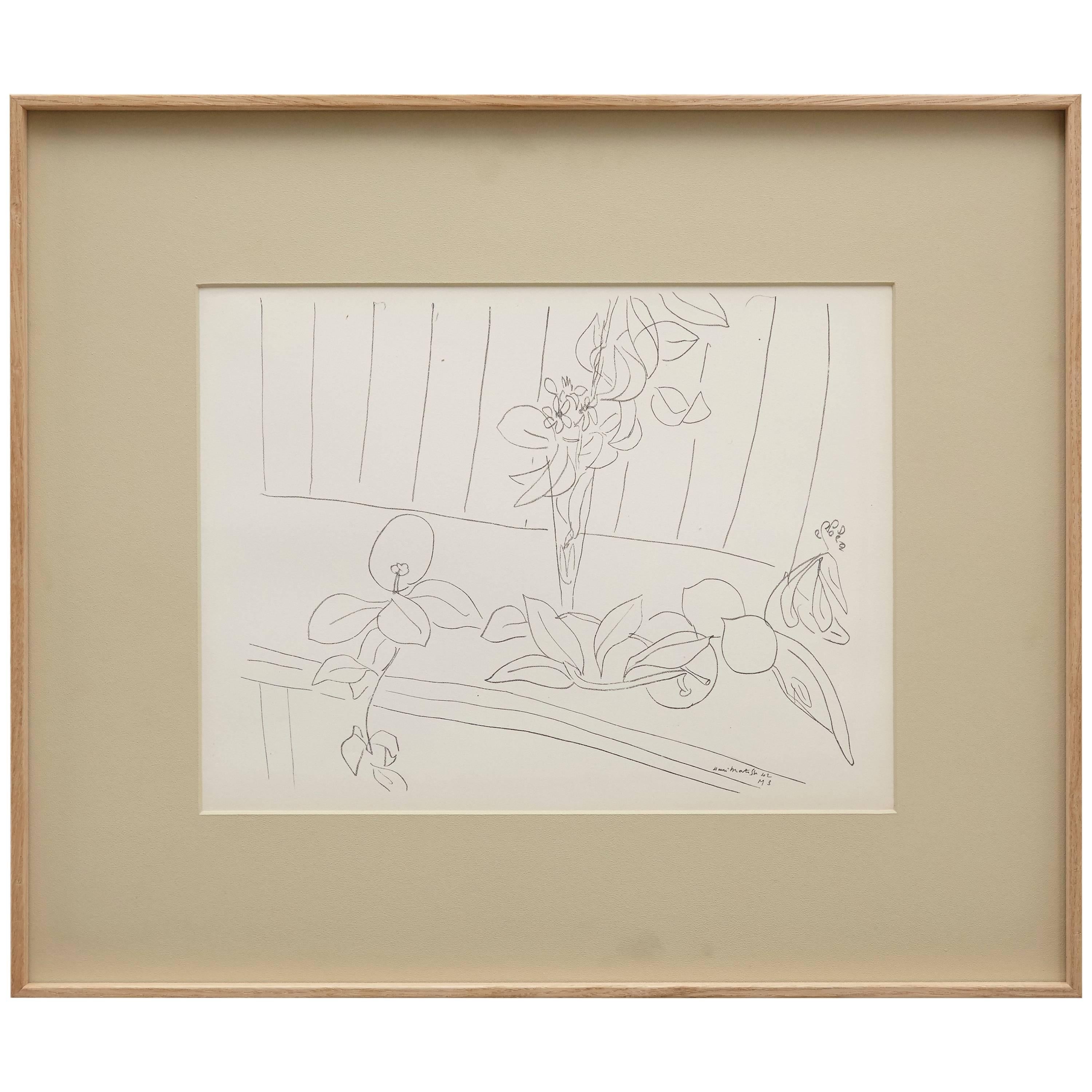 Lithograph after Original Matisse Drawing, 1942 For Sale at 1stDibs