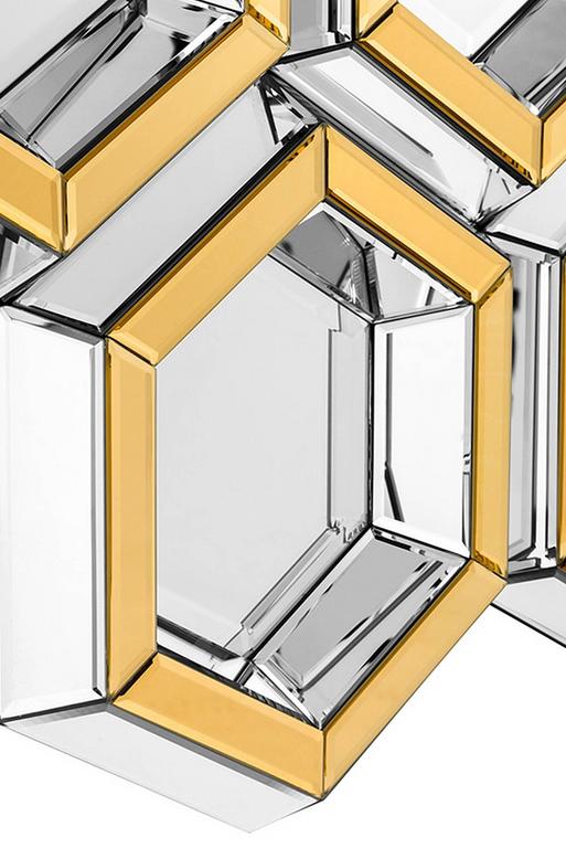 Honeycomb Mirror Made of Beveled Multifacet Mirror and Gold Mirror ...