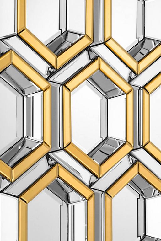 Honeycomb Mirror Made of Beveled Multifacet Mirror and Gold Mirror ...