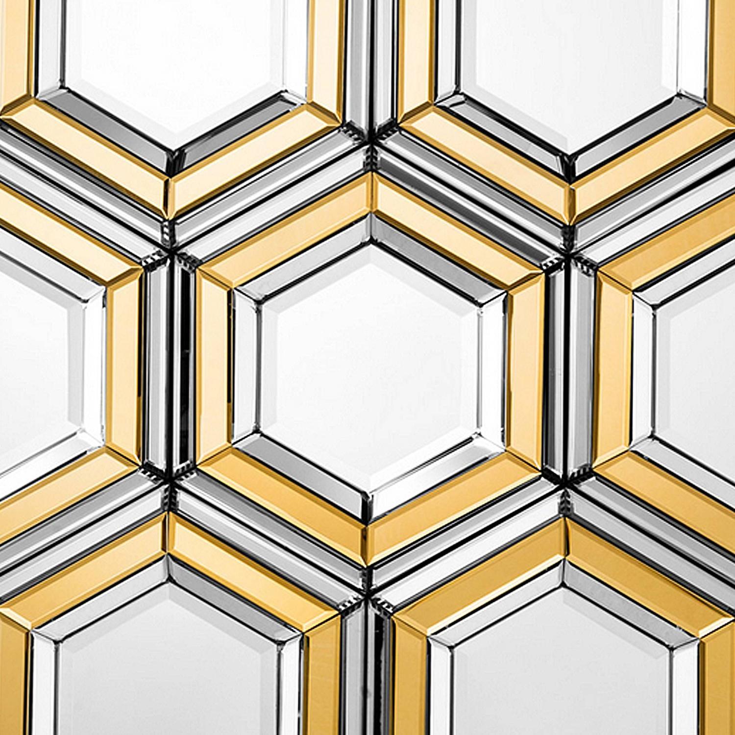 Honeycomb Mirror Made of Beveled Multifacet Mirror and Gold Mirror ...