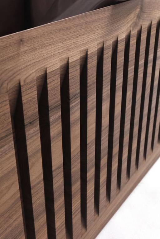 Ray Wood Armchair in Solid Natural Oiled Walnut Wood and Leather For ...