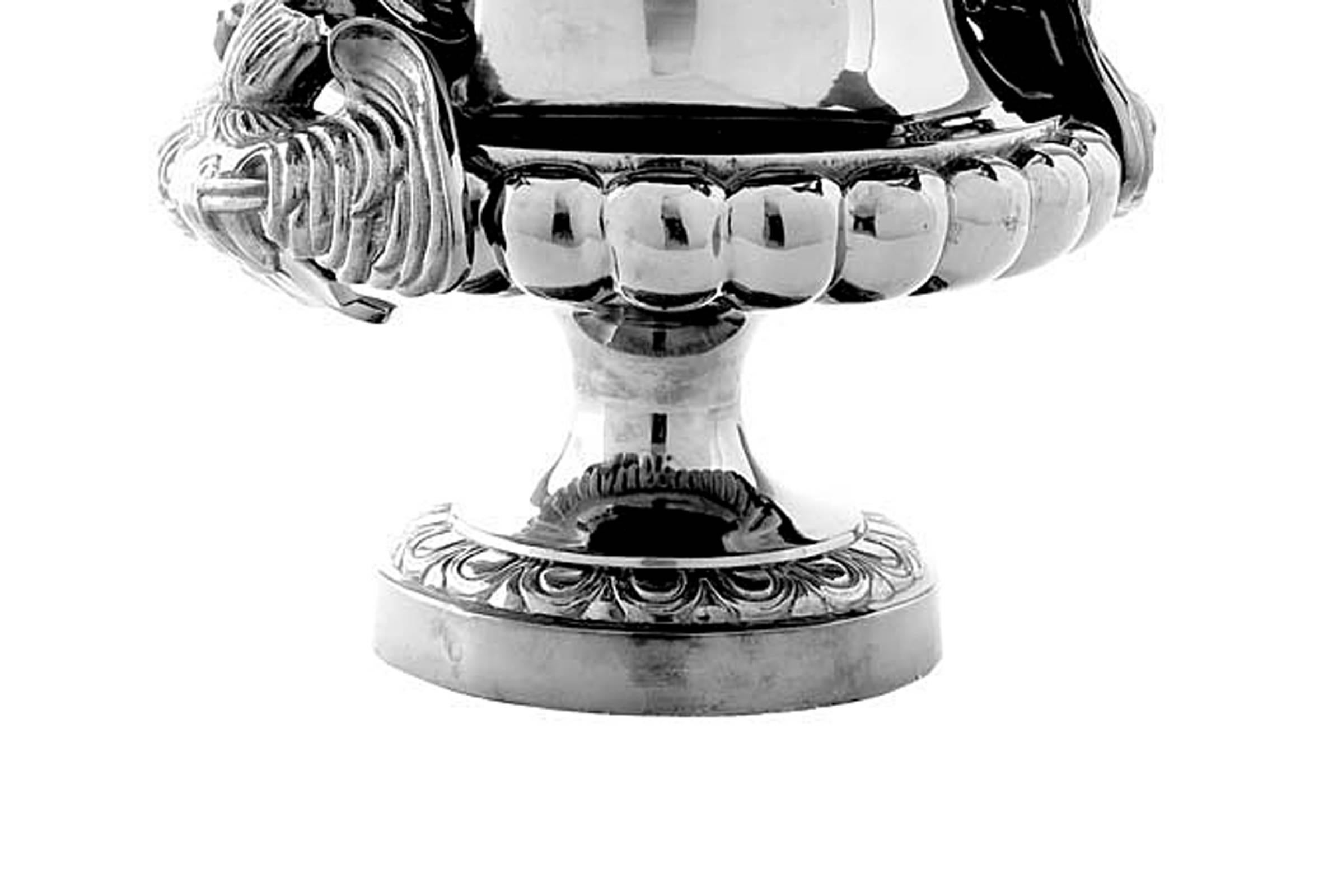 Victoria Vase in Antique Silver Plated Finish at 1stDibs