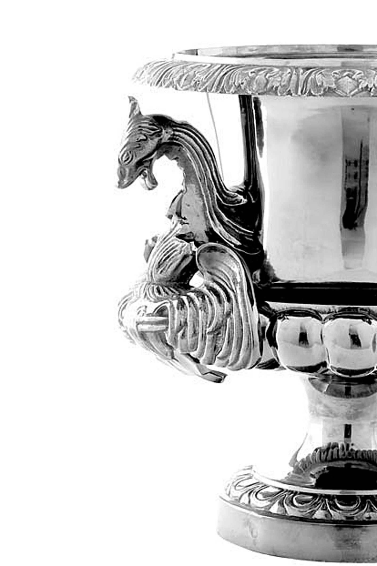 Victoria Vase in Antique Silver Plated Finish at 1stDibs