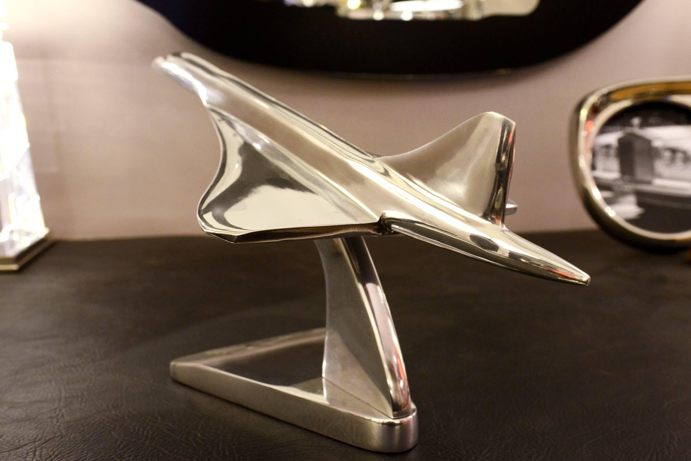 Concorde Model Supersonic Aircraft in Aluminium at 1stDibs