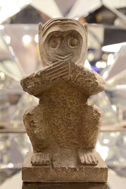 Stone Monkeys Set of Three in Stone at 1stDibs