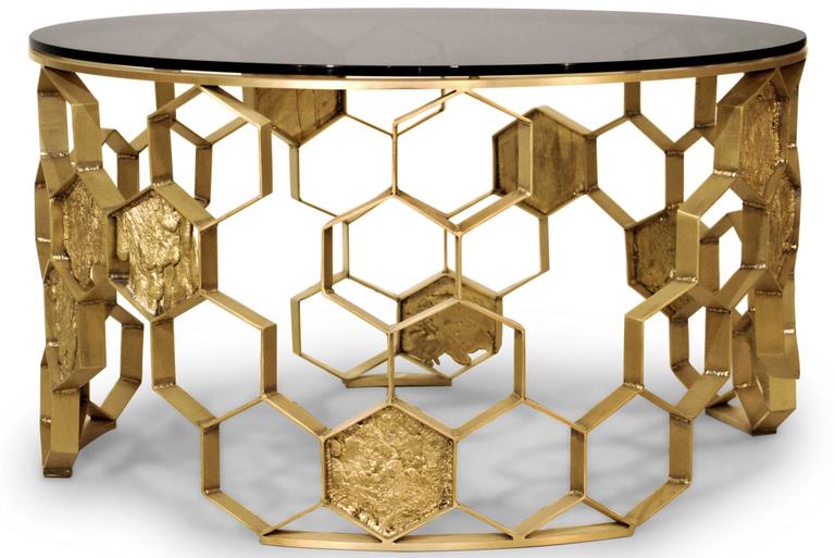 Bee Nest Coffee Table in Matte Brass Finish For Sale at 1stDibs | bee ...