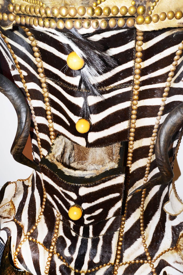 Zebra Head Chest of Drawers with Zebra Skin For Sale at 1stDibs