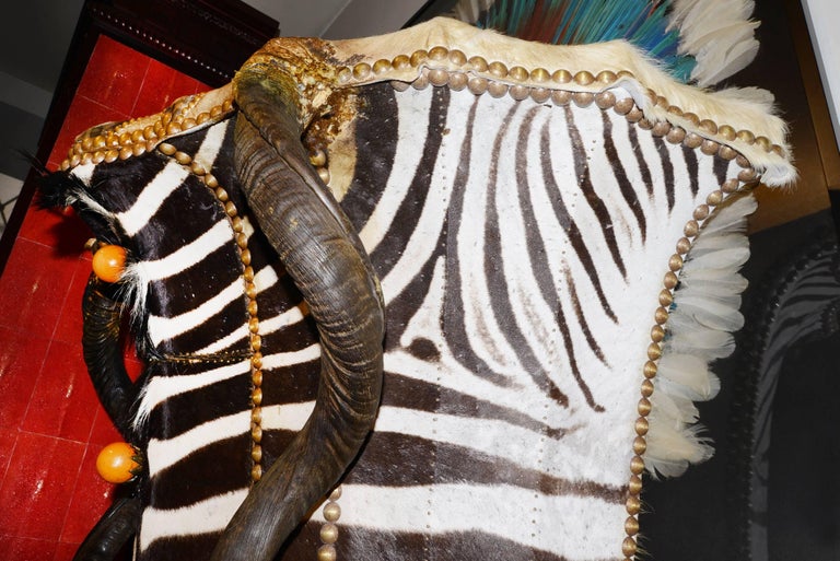 Zebra Head Chest of Drawers with Zebra Skin For Sale at 1stDibs
