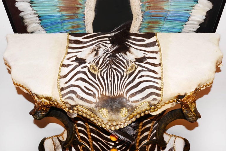 Zebra Head Chest of Drawers with Zebra Skin For Sale at 1stDibs