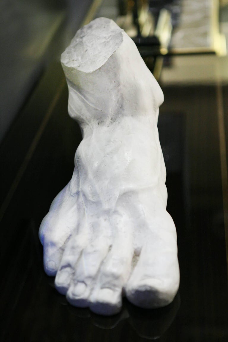 Hercule Foot Sculpture in Plaster, Made in France in 2016 at 1stDibs