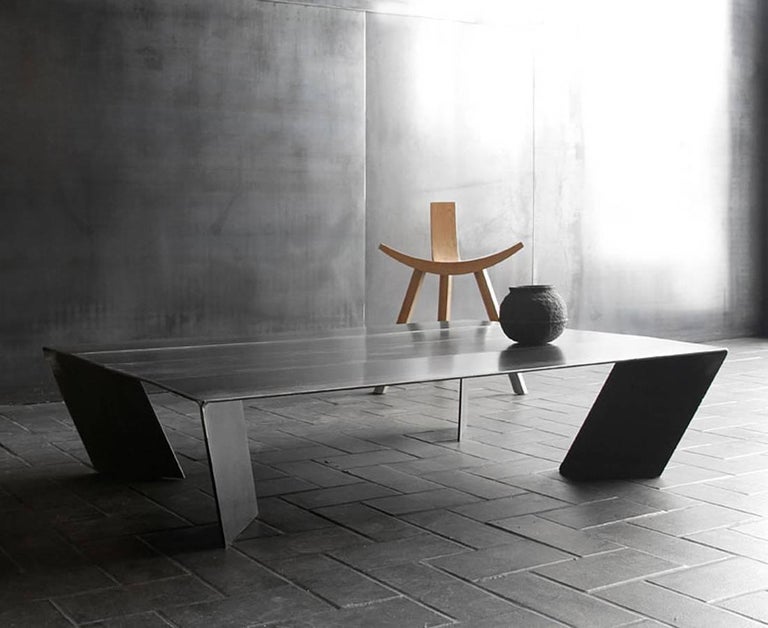 Raw Dark Steel Coffee Table For Sale at 1stDibs